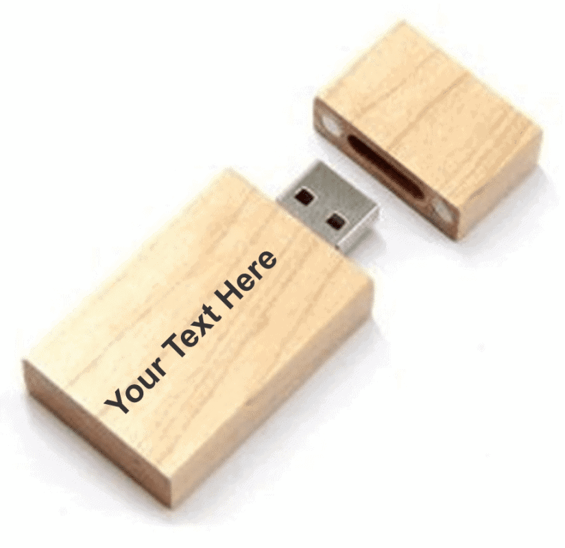 Customized Wooden Smart USB Flash Drive | Printmygift.in