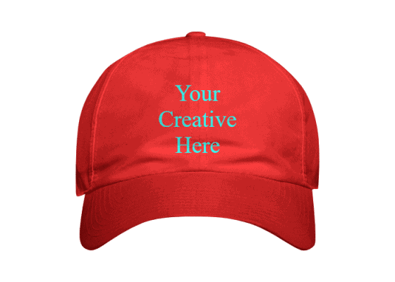 6 Panel Baseball Red Cap Customize cap Designed by PrintMyGift.in